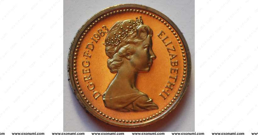 Great Britain 1983 ONE POUND £1 Royal Arms Proof Coin