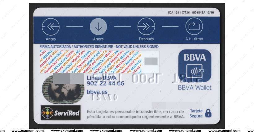 Spain : BBVA Mastercard Debit (2017) ServiRed