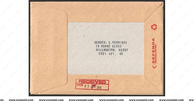 Spain - Postal Cover from Great Britain (2016) with Two Wavy ...