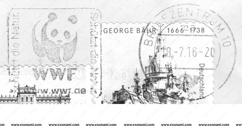 Spain : Registered Mail from Germany (2016) with WWF Panda Postmark