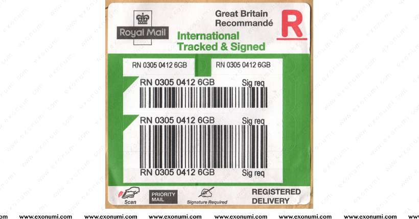 Denmark : 'International Tracked & Signed' from United Kingdom (2017 ...