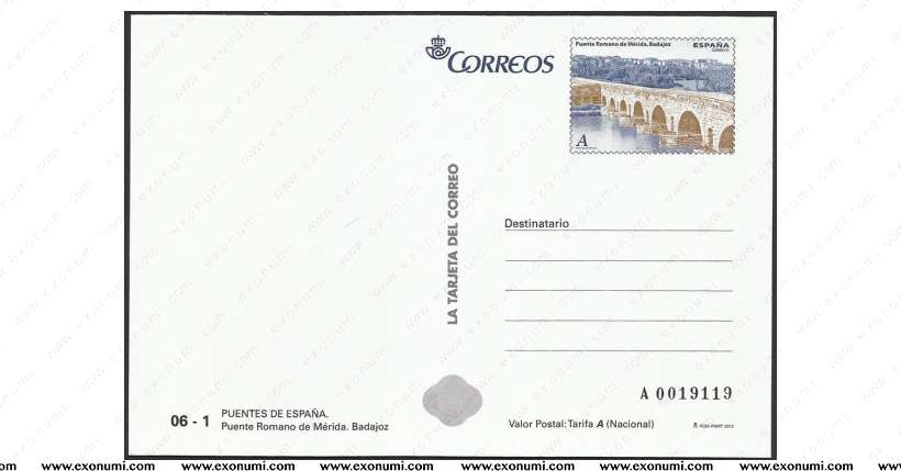 Bridges in Spain - 2013 Postcard #3 - Roman Bridge of Mérida, Badajoz
