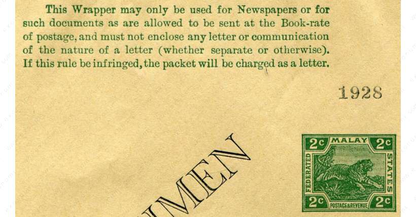 Newspaper Wrapper — Federated Malay States — Malaysia Stamp & Philately ...